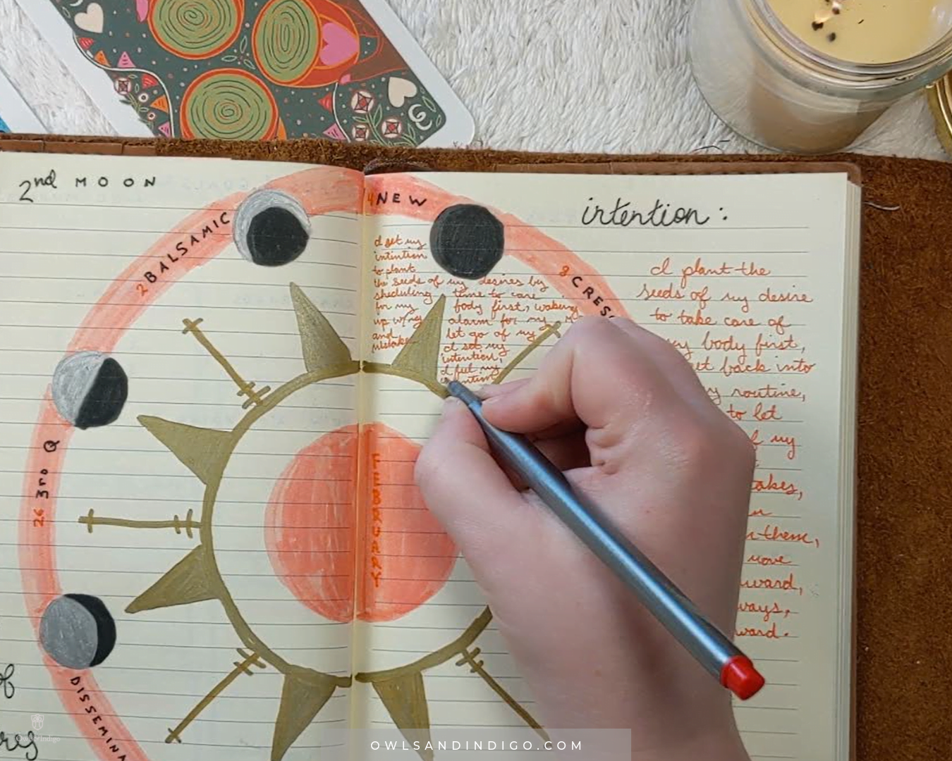 2nd Moon Lunar Goal Setting & Practical Tarot Plan With Me – Owls&Indigo