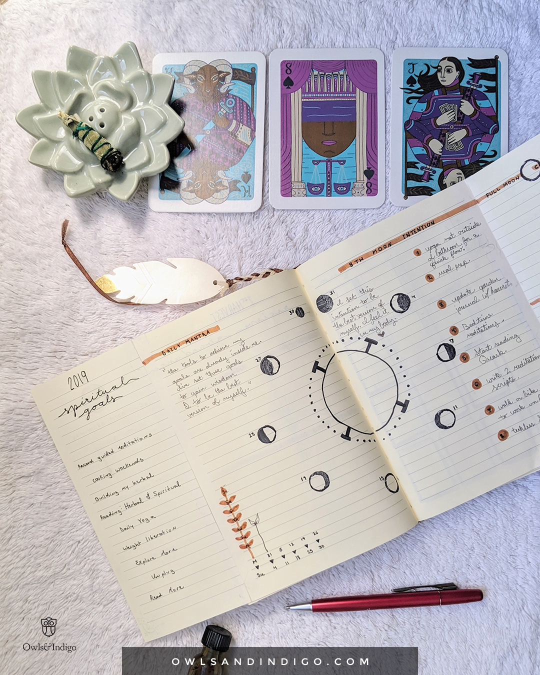 8th Moon Monthly Goals Plan With Me | Lunar Goal Setting Journal With ...