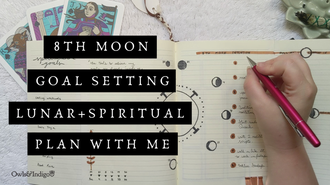 8th Moon Monthly Goals Plan With Me | Lunar Goal Setting Journal With ...