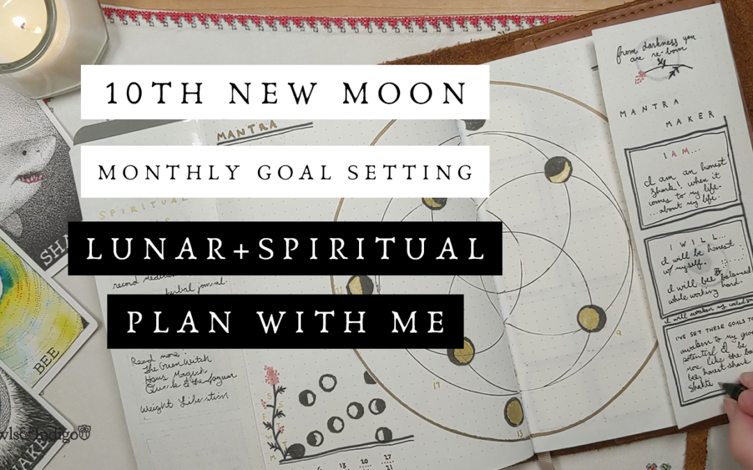 10th New Moon Monthly Goals Plan With Me | Lunar Goal Setting Journal ...